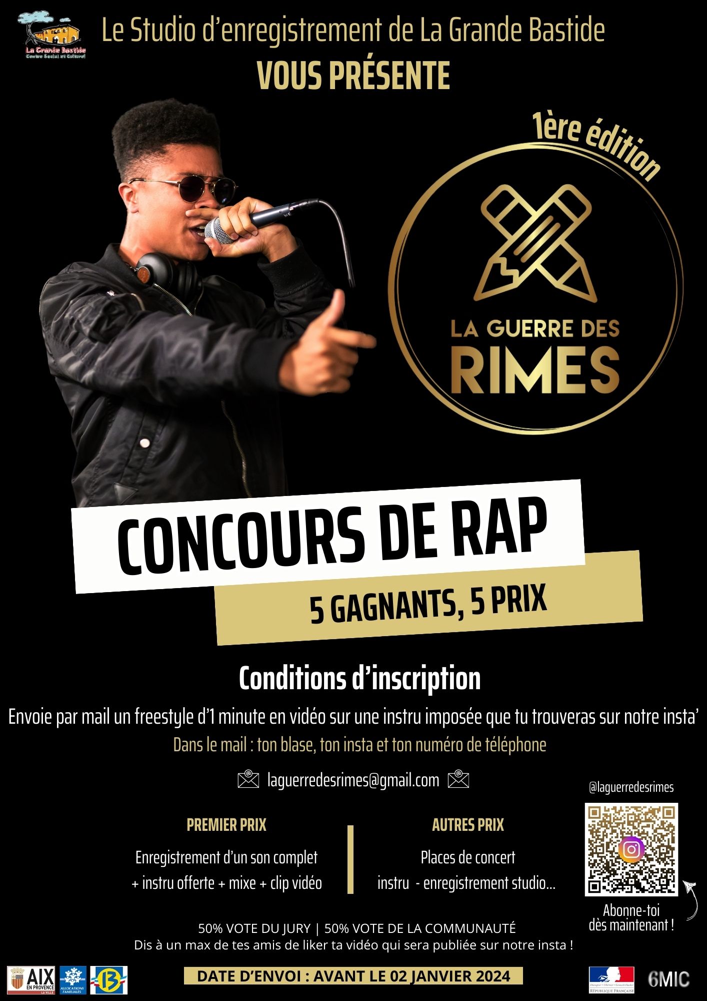 CONCOURS DE RAP - LA GUERRE DES RIMES - "La Grande Bastide"